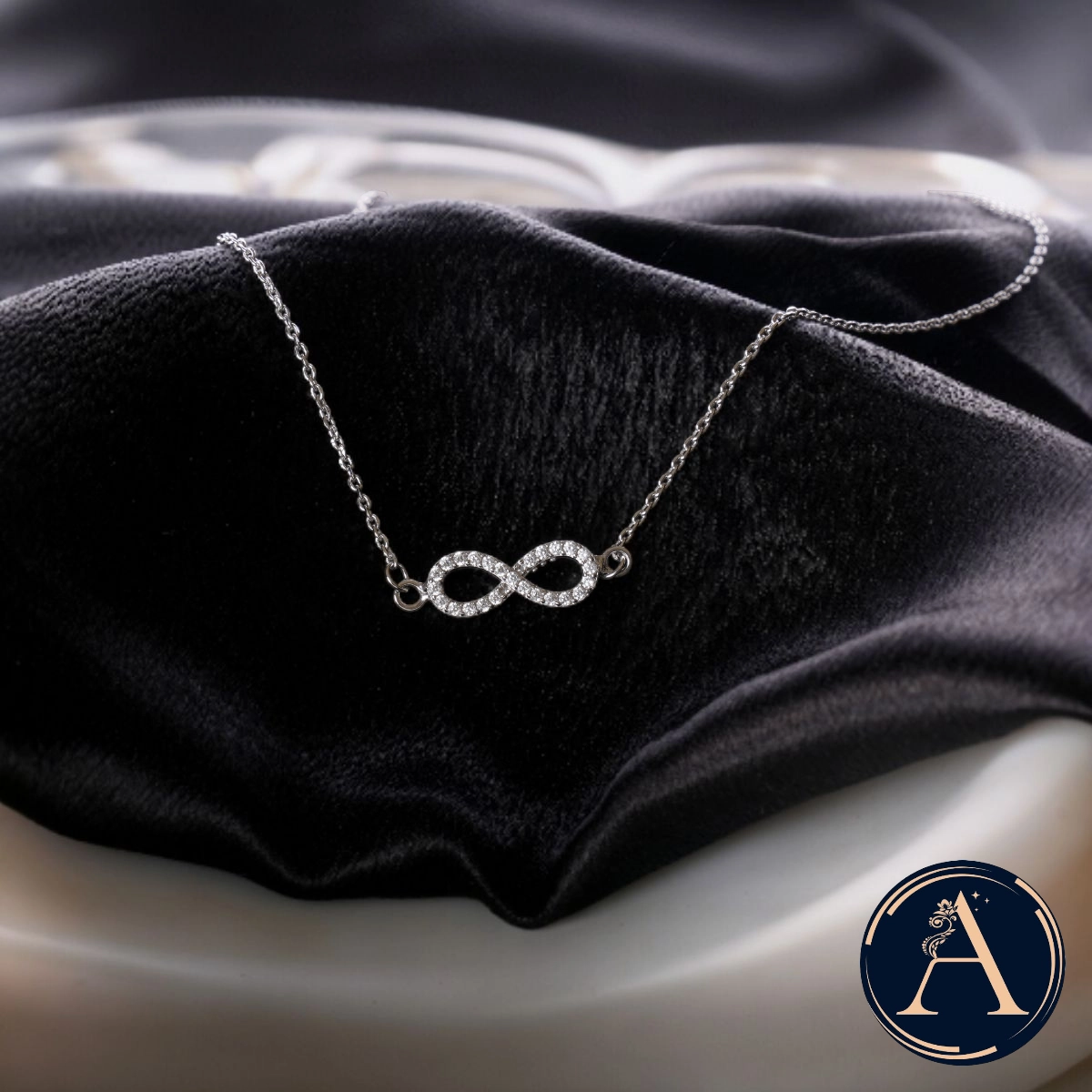 Aharshi Timeless Classic Infinity Necklace | 925 Silver